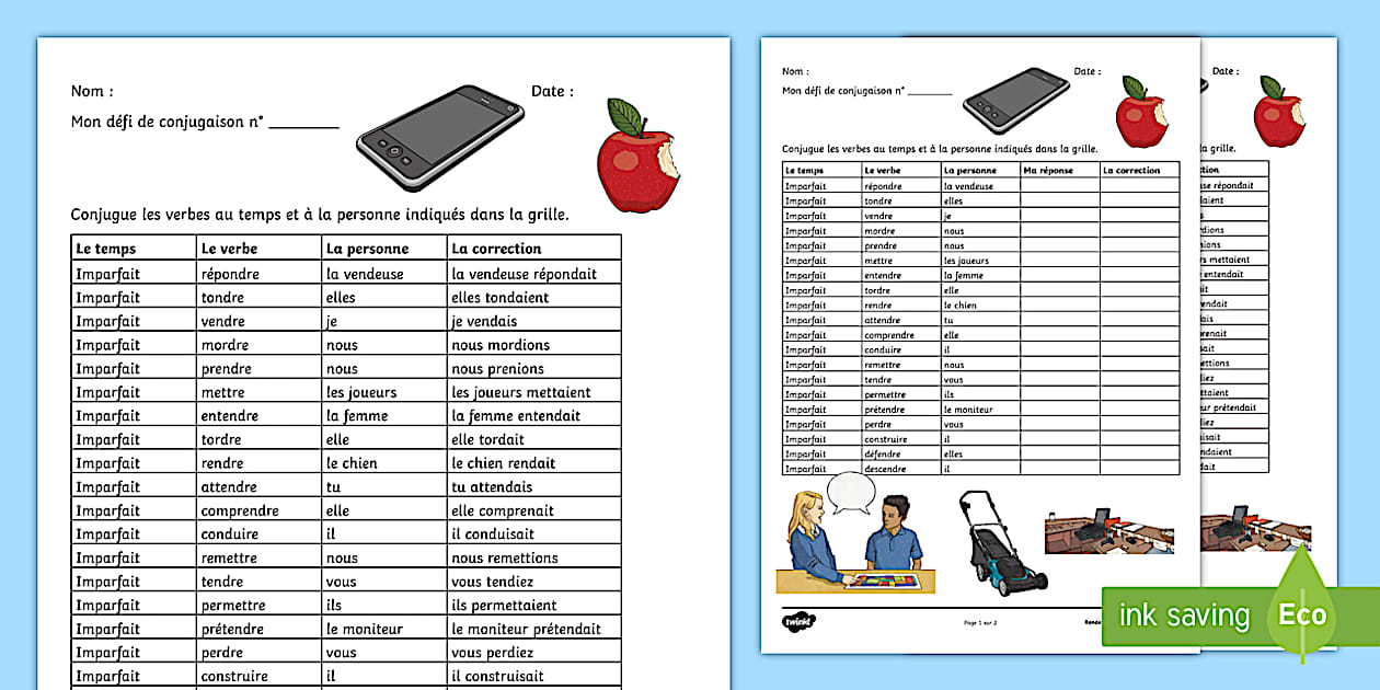 Défi de conjugaison : Les verbes en -RE à l'imparfait