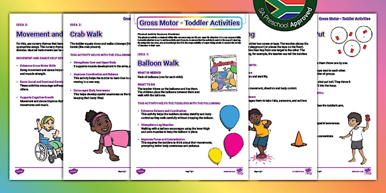 Preschool: Gross Motor- Toddler Activities (teacher made)