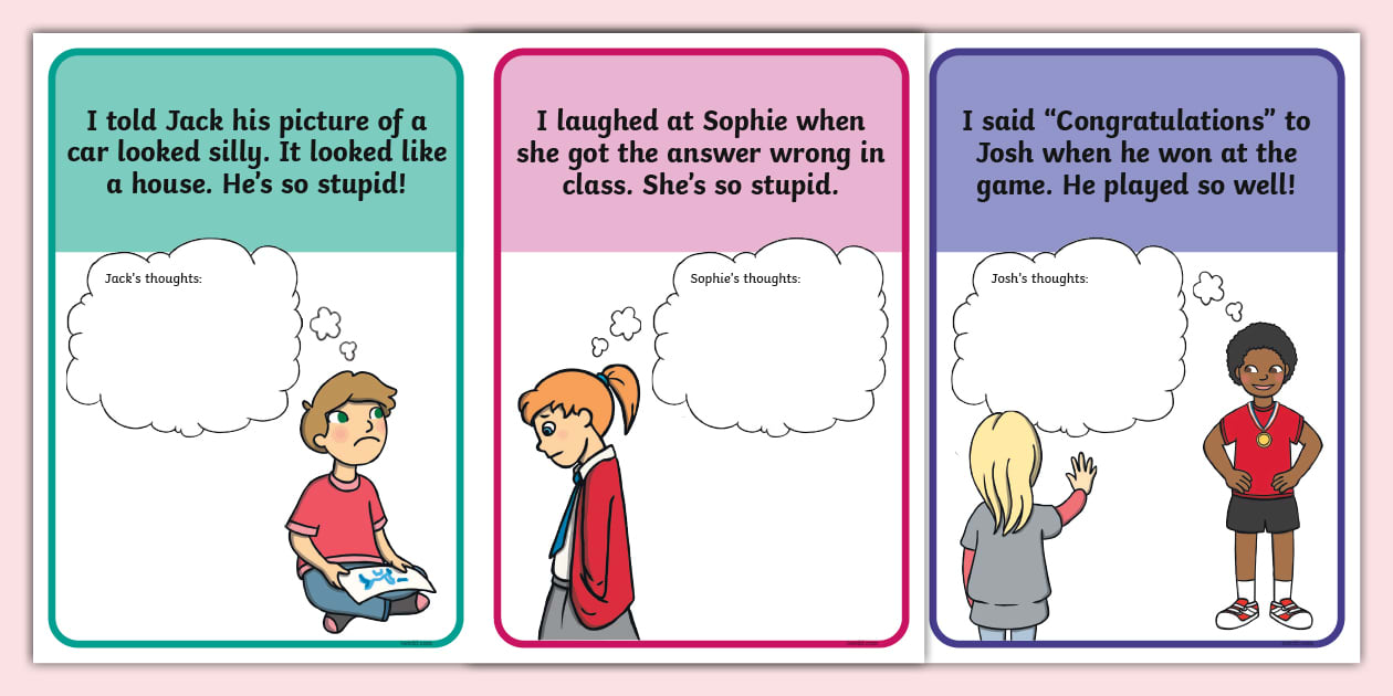 other people's feelings thought cards (teacher made)