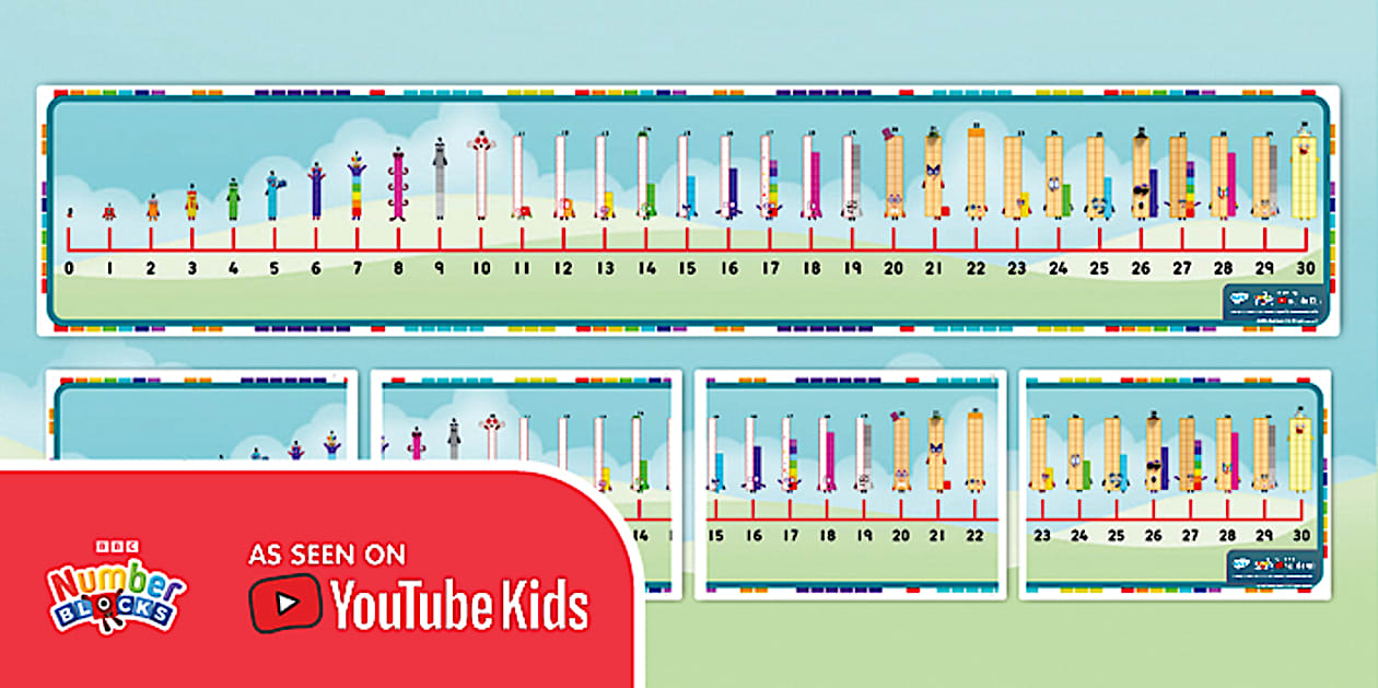 Numberblocks: 0-30 Number Line Banner (teacher made)