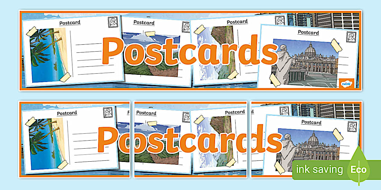Postcards Display Banner - KS2 (teacher made) - Twinkl
