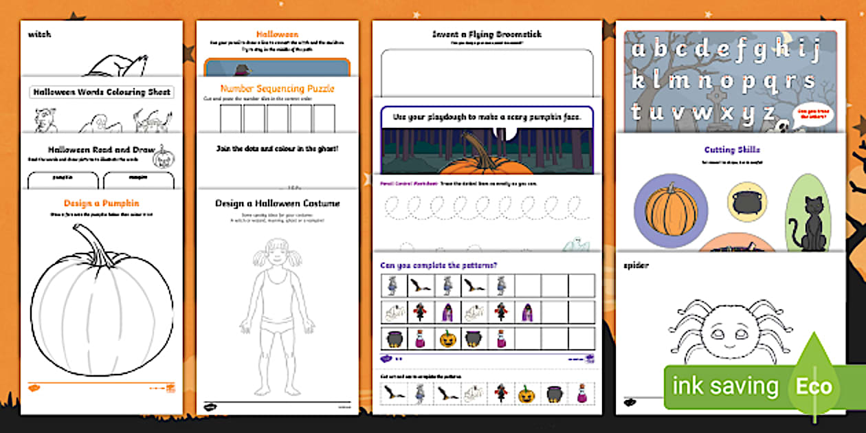 Halloween Worksheets | PDF | Fine Motor Skills Pack - Twinkl