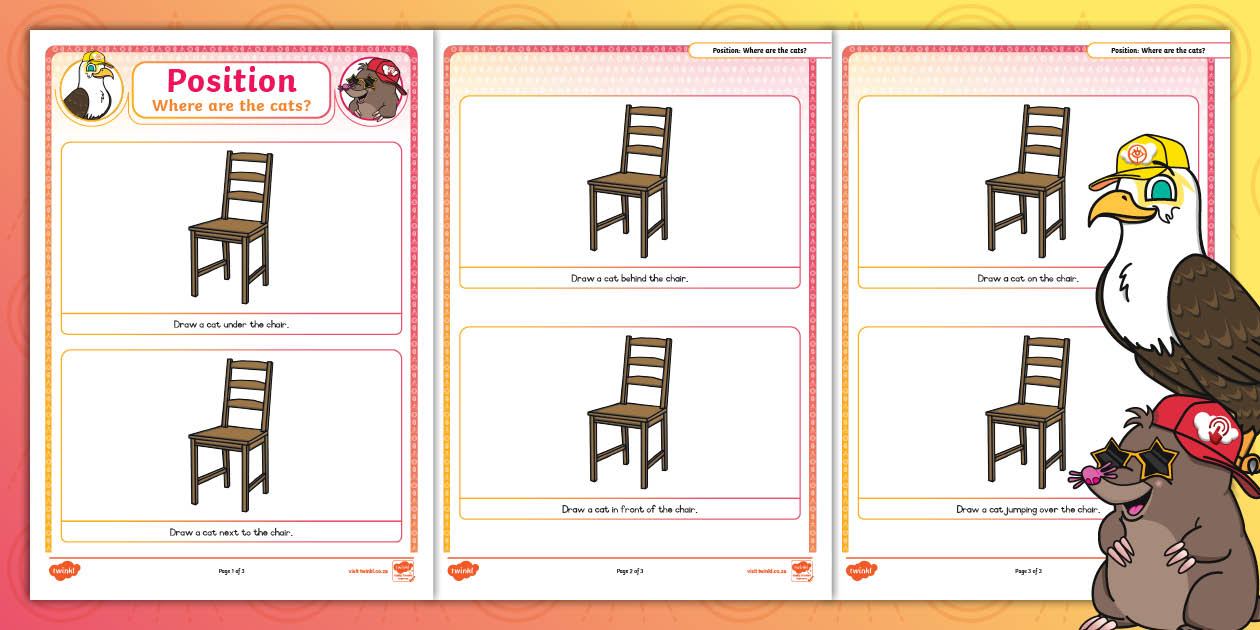 Grade 1 Maths - Position and Orientation - Cats - Twinkl