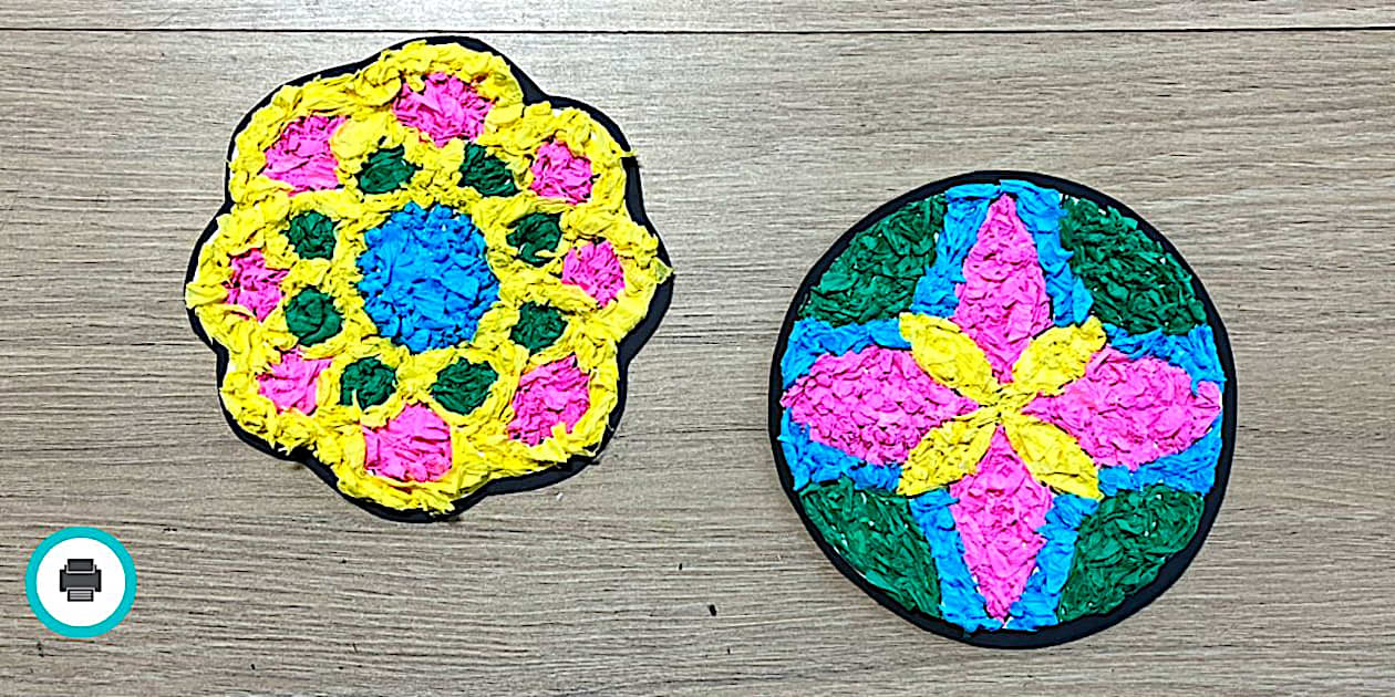 Tissue Paper Rangoli Craft | Diwali Craft (Teacher-Made)