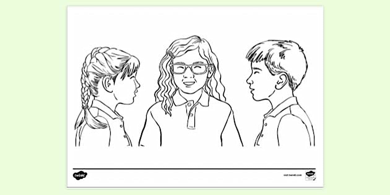 Students Talking Colouring | Colouring Sheets (teacher made)