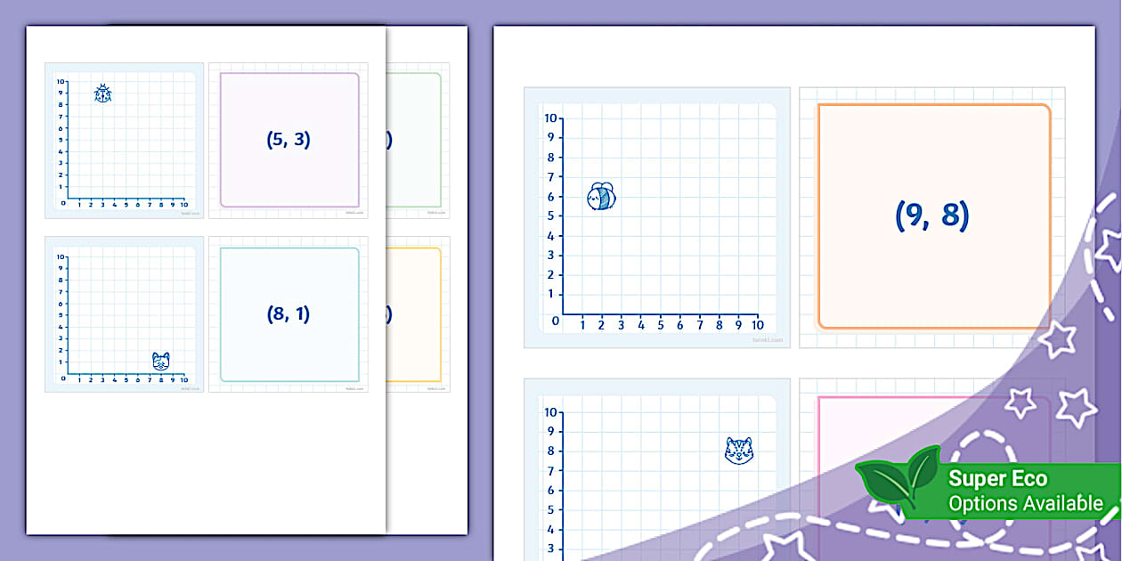 Coordinates: Matching Card Game (Ages 8 - 9) - Twinkl