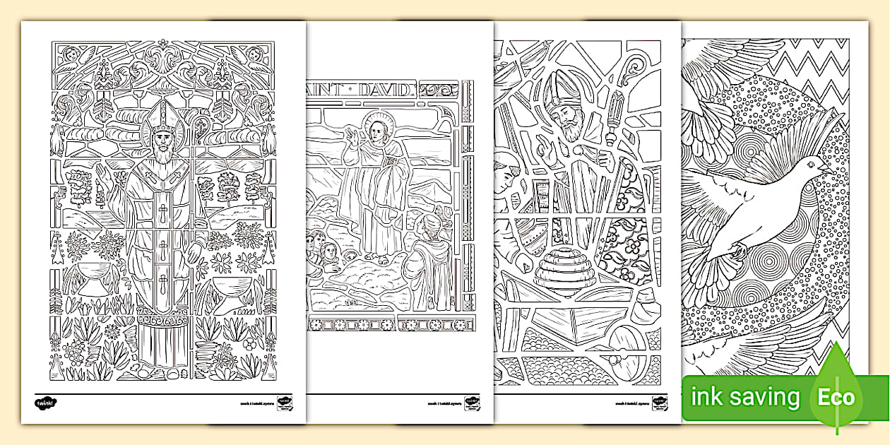 Saint David's Day Colouring Activity Sheets (teacher made)