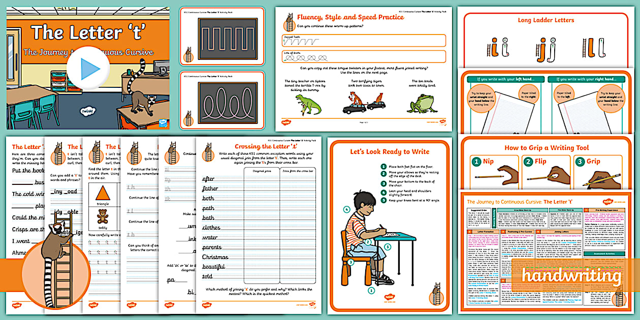 Cursive Letter 't' | Handwriting Resources (teacher made)
