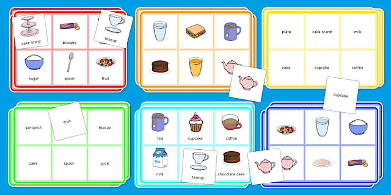 Elderly Care Hydration and Nutrition Week Tea Party Bingo