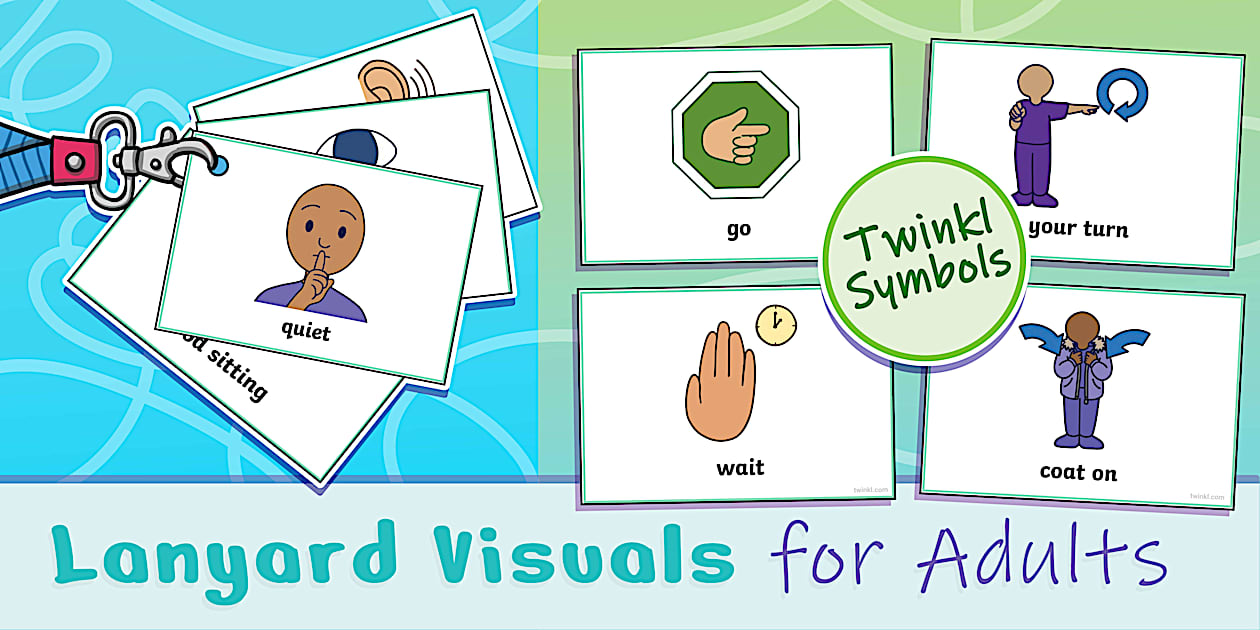 Twinkl Symbols: Lanyard Visuals for Adults