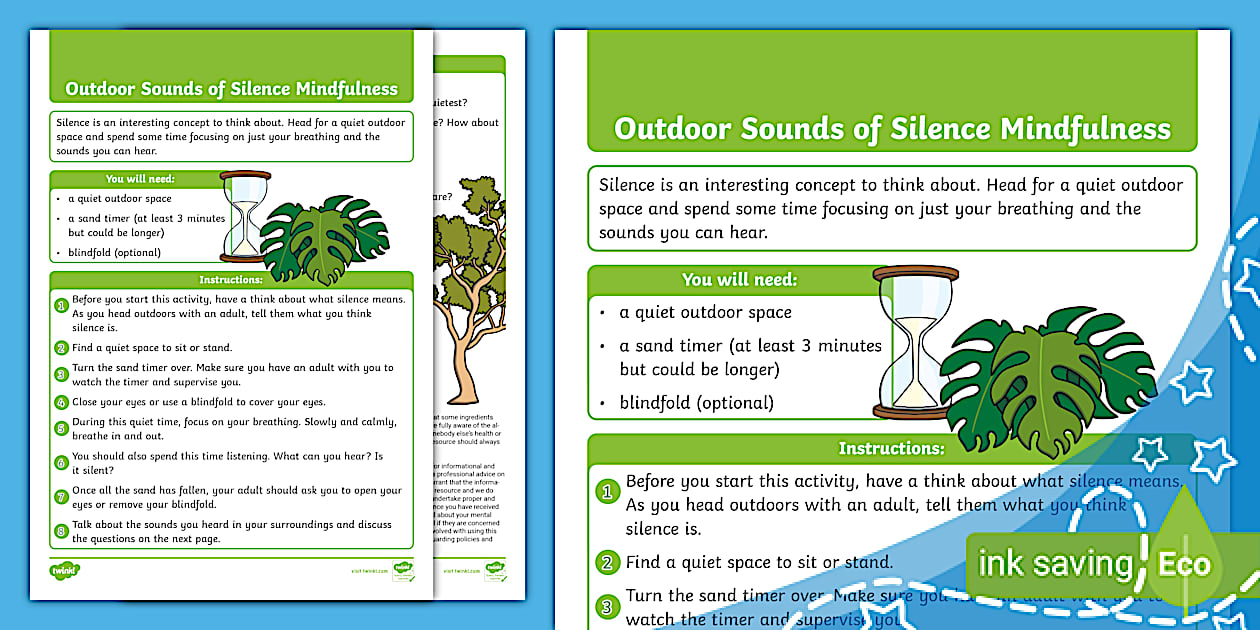 Outdoor Sounds of Silence Mindfulness (teacher made)