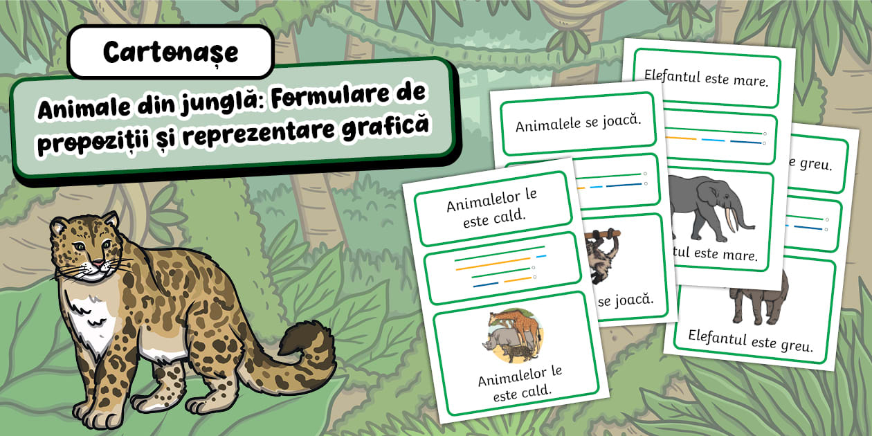 Animale din junglă: Propoziții și reprezentare grafică