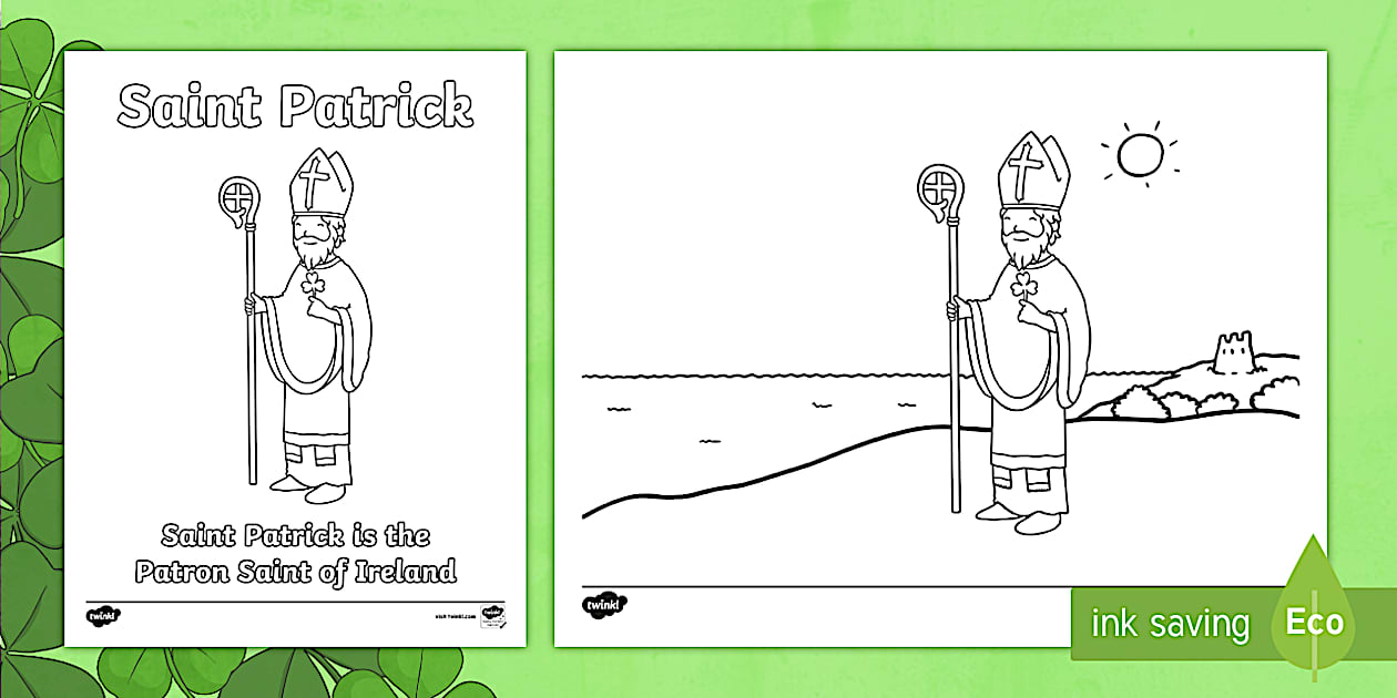 Saint Patrick Coloring Page | St. Patrick’s Day | Twinkl