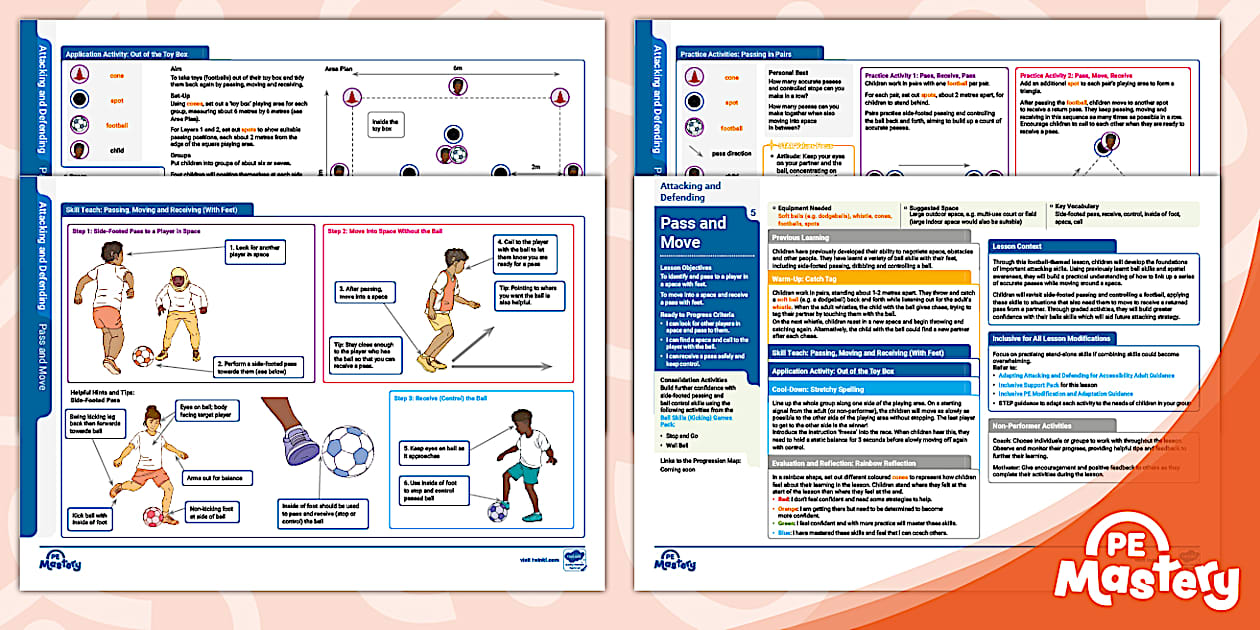 PE Mastery: Y1 Attacking & Defending L5 - Pass and Move
