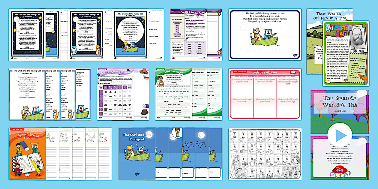 Poets: Edward Lear: Resource and Activity Pack - Twinkl