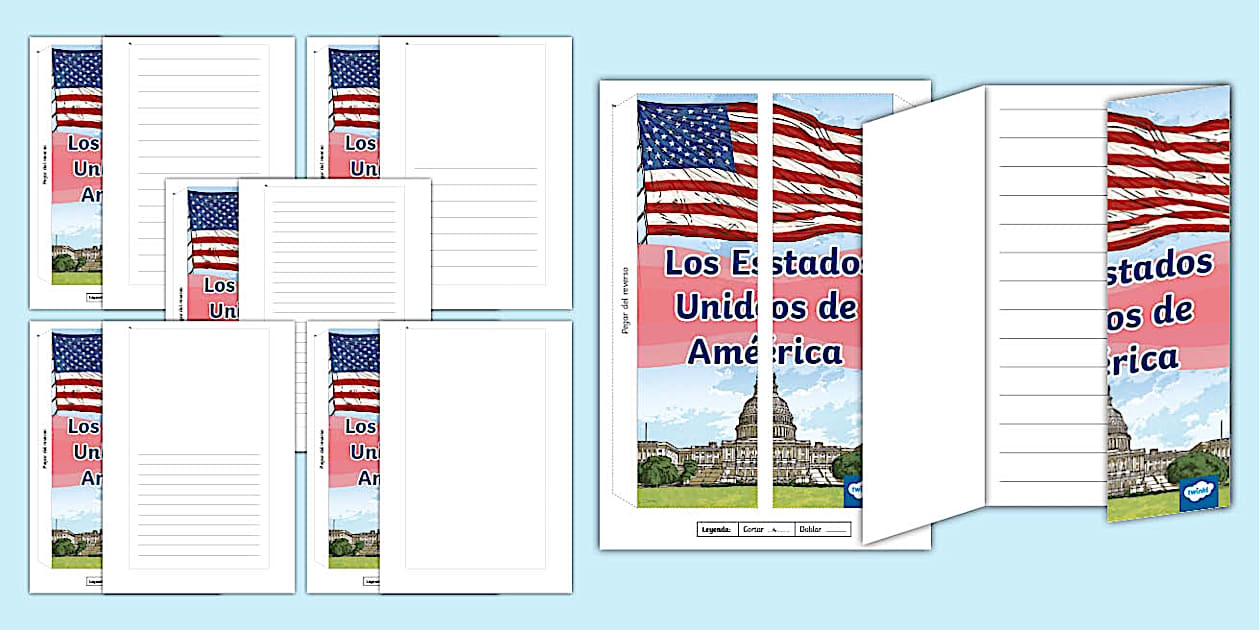 Foldable de escritura: Los Estados Unidos de América