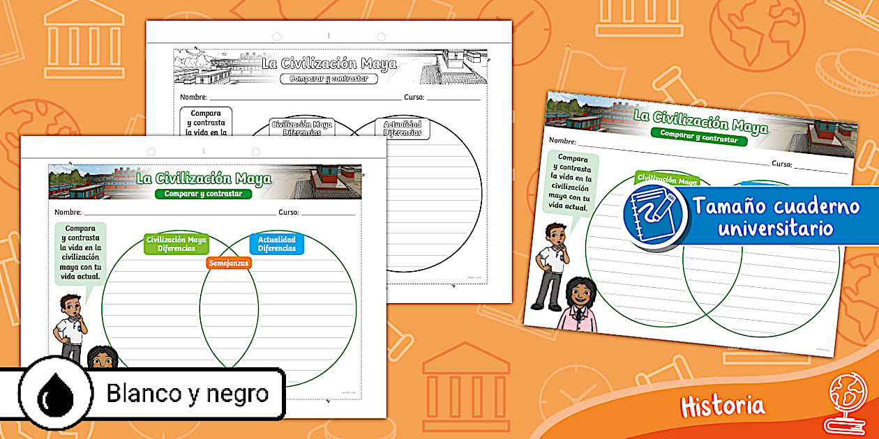 Diagrama de Venn | Guía de Trabajo | Mayas | Historia