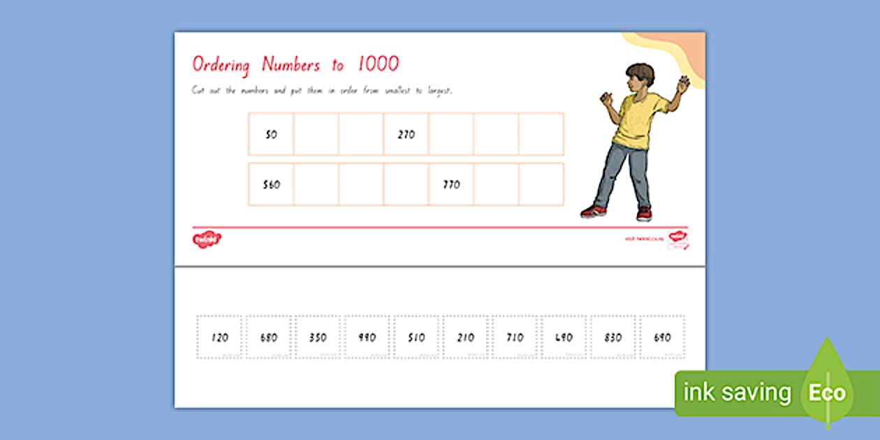 Stage 5 Order Numbers to 1000 (teacher made) - Twinkl