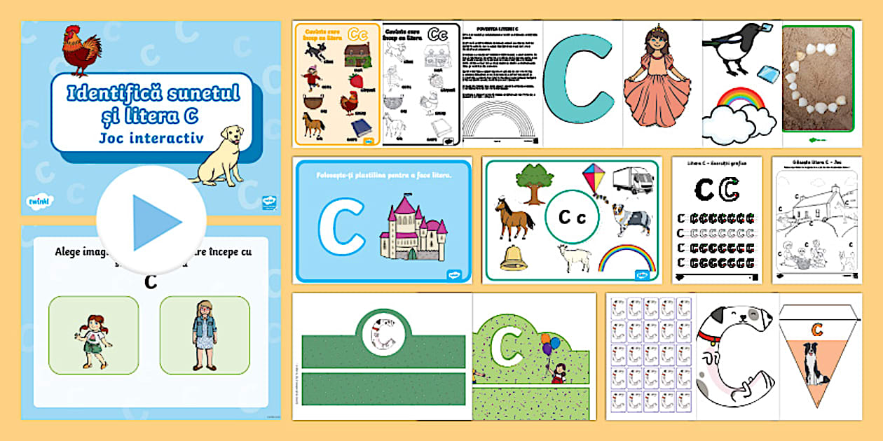 Litera C – Pachet cu resurse pentru preșcolari - Twinkl