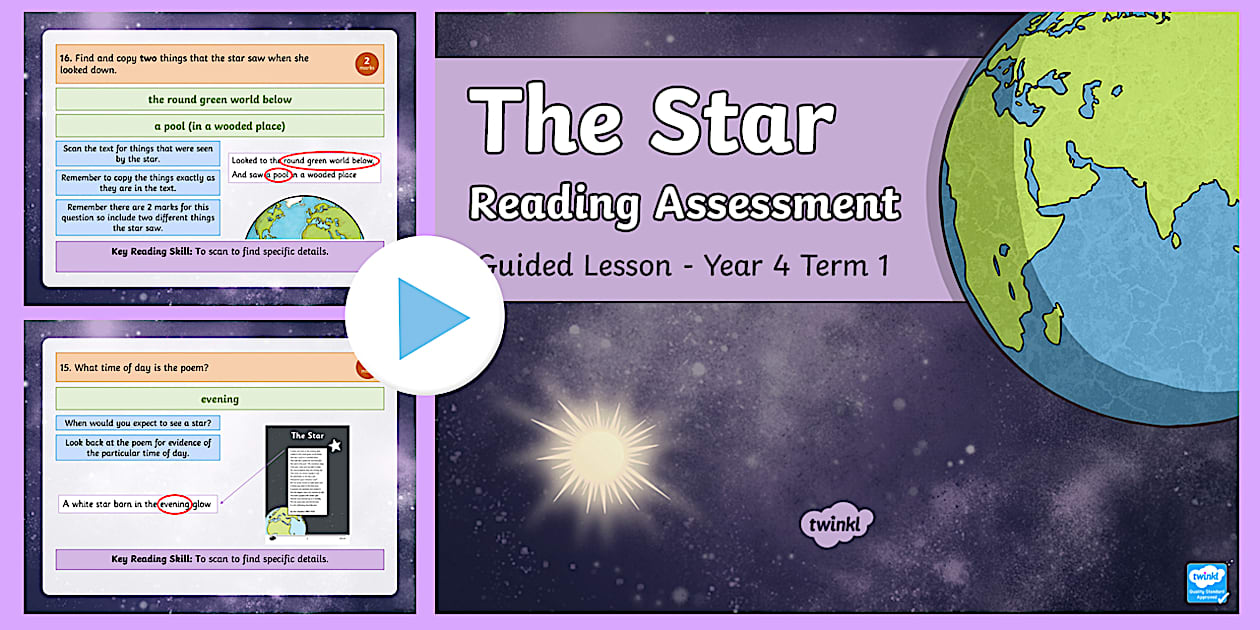 Year 4 Reading Assessment for Wales - Poetry Term 1 Guided Lesson ...