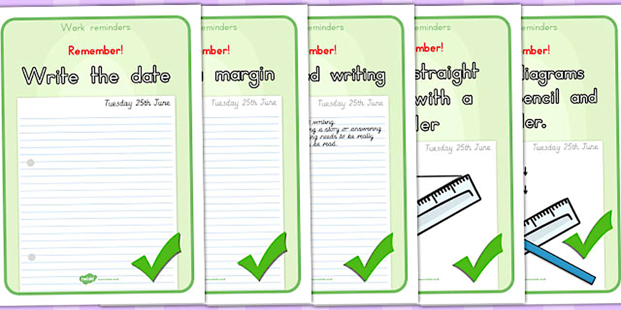 Work Reminder Display Posters (Teacher-Made) - Twinkl
