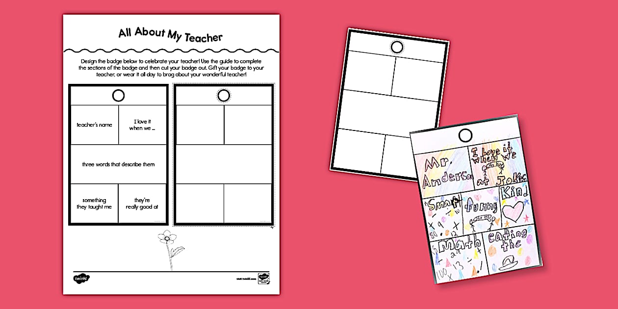 All About My Teacher Lanyard For Teacher Appreciation Week