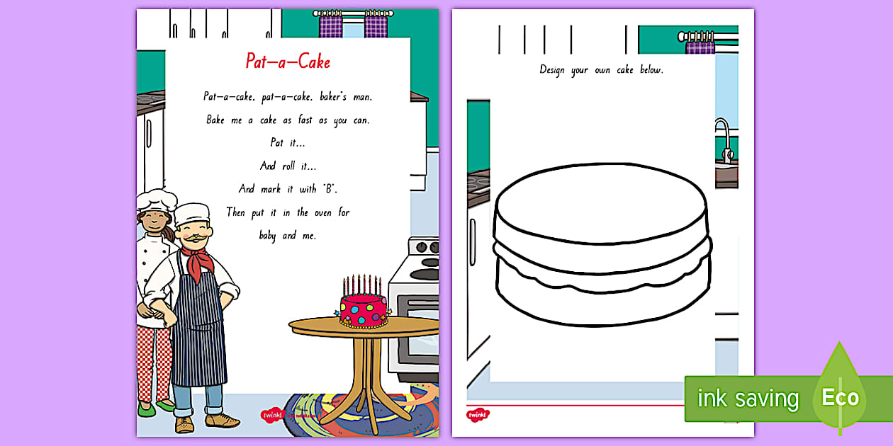 Pat-a-Cake Worksheet / Worksheet (teacher made) - Twinkl
