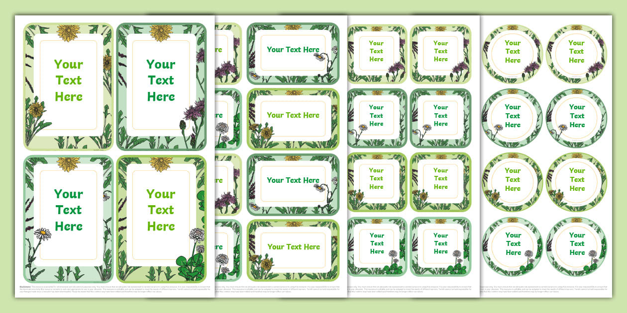 Flora Labels for EducatorsF (teacher made) - Twinkl