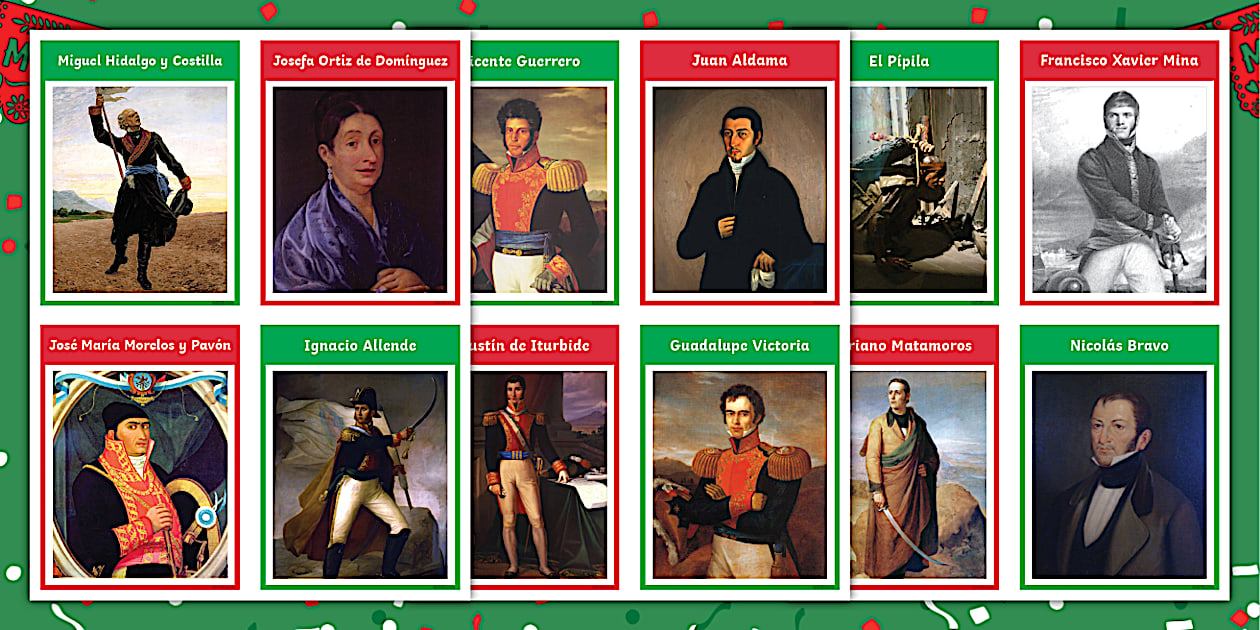 Imágenes de personajes de la Independencia de México