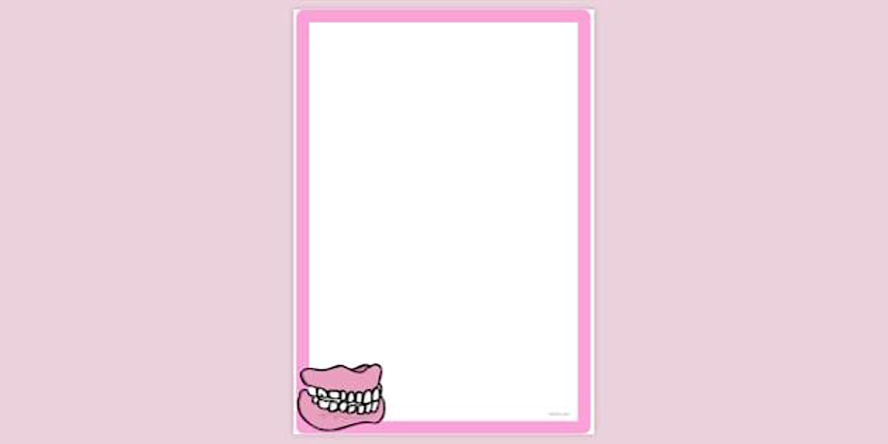 Simple Blank Teeth Page Border | Page Borders | Twinkl