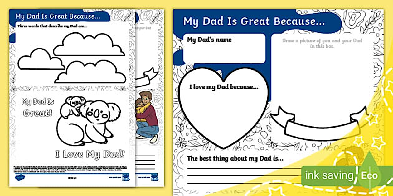 My Dad Is Great Because… (teacher made) - Twinkl