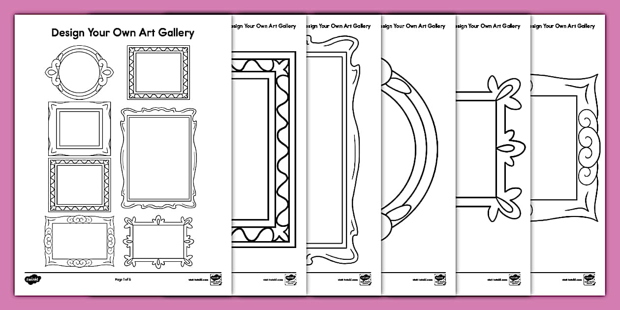 Design Your Own Art Gallery Drawing Activity Worksheet