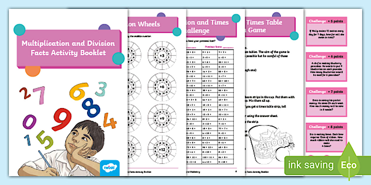 Multiplication and Division Facts Activity Booklet - Yr 7-8