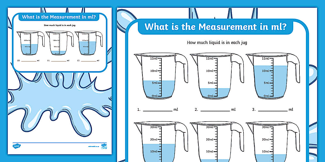 Grade 3 Math: What is the measurement (ml)? - Twinkl