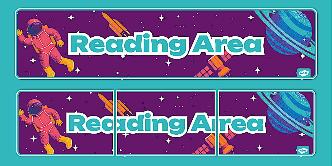 Space-Themed Reading Area Banner - English (Teacher-Made)