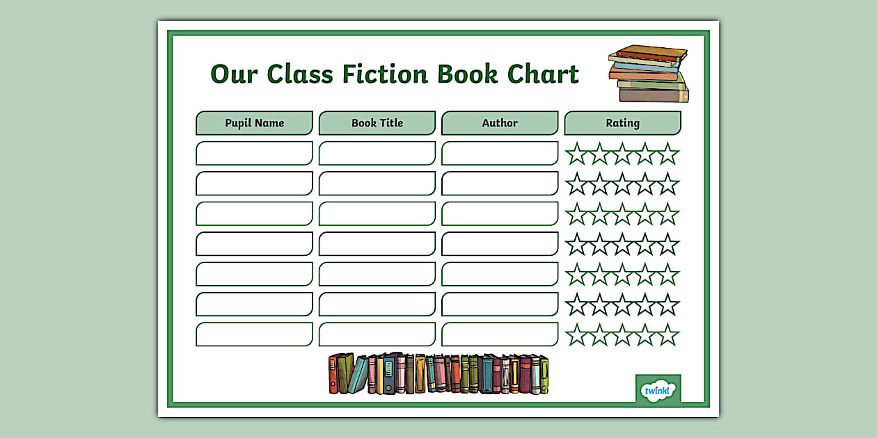 Our Class Fiction Book Chart (teacher made) - Twinkl