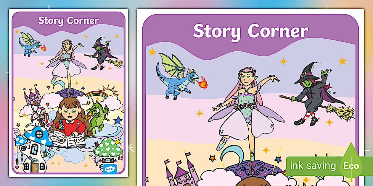 Story Corner Display Poster (teacher made) - Twinkl