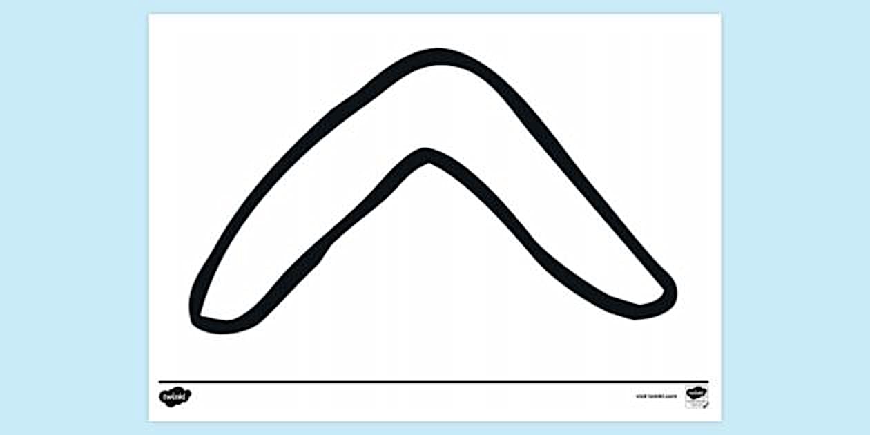 Boomerang Outline Colouring | Colouring Sheets - Twinkl