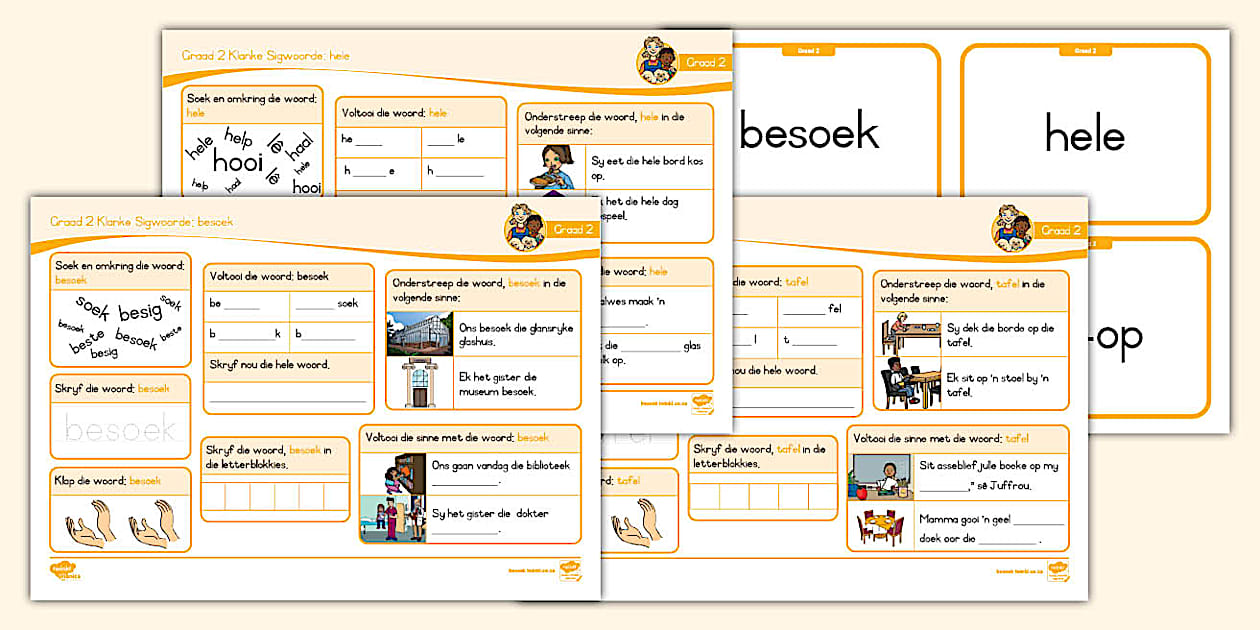 Graad 2 Klanke Sigwoorde gl- (teacher made) - Twinkl