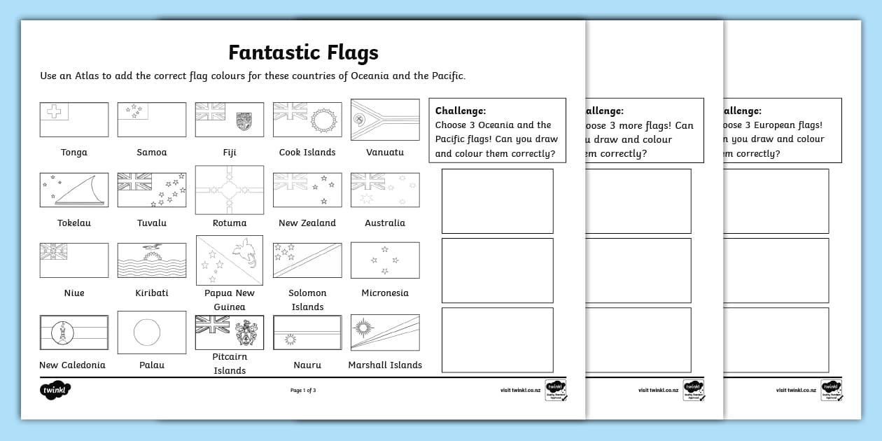 Fantastic Flags Activity (teacher made) - Twinkl