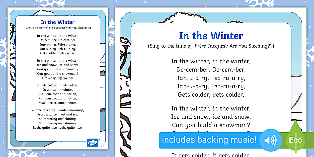 In the Winter Song | EYFS Songs and Rhymes | Twinkl - Twinkl