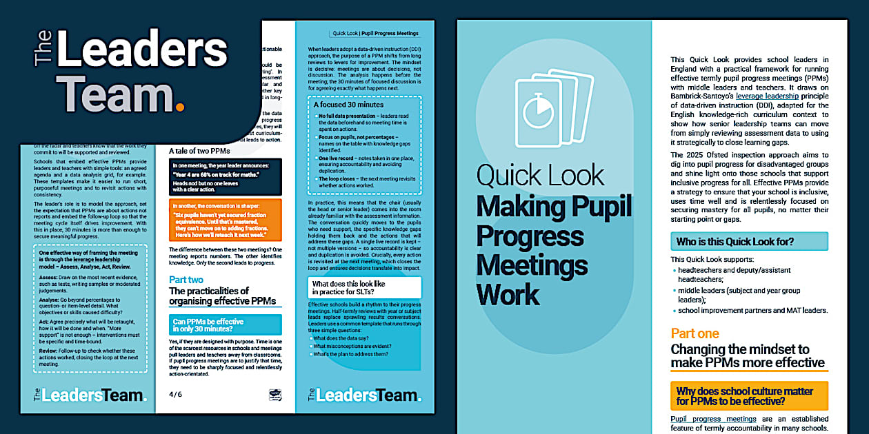 Effective Pupil Progress Meetings Guide