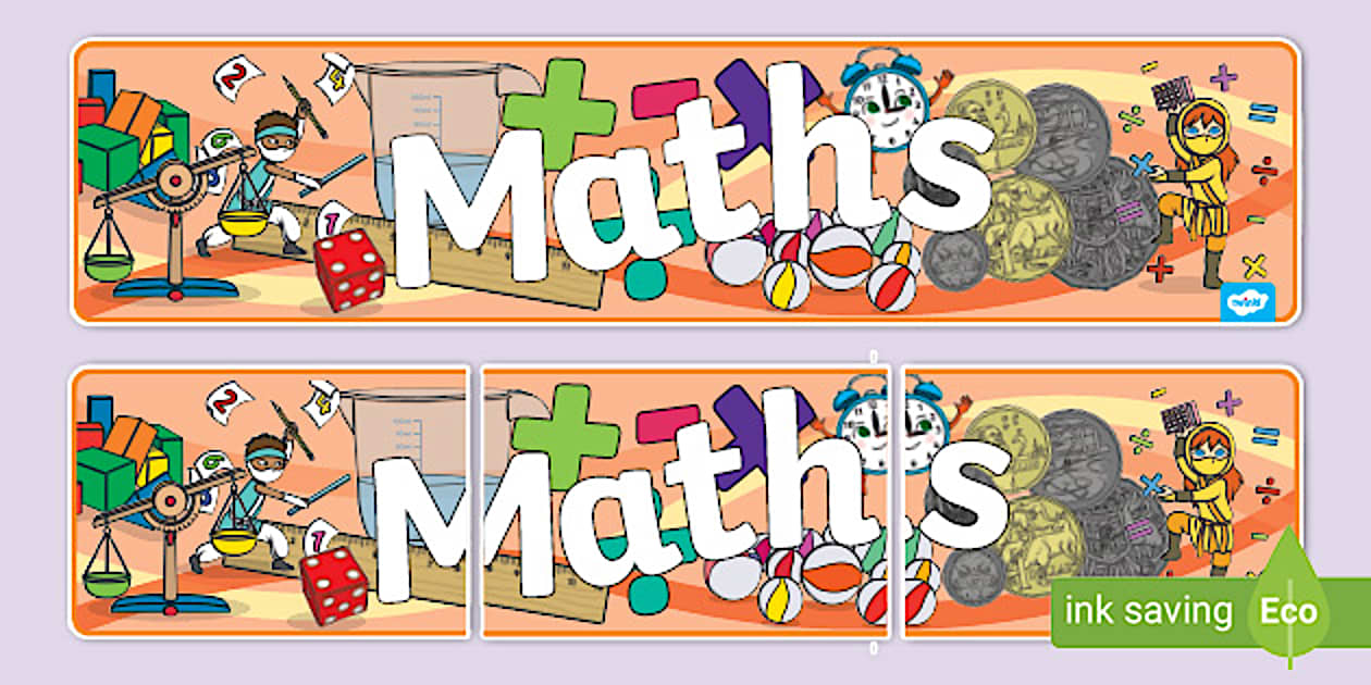 Colourful Maths Banner - Australia (teacher made) - Twinkl