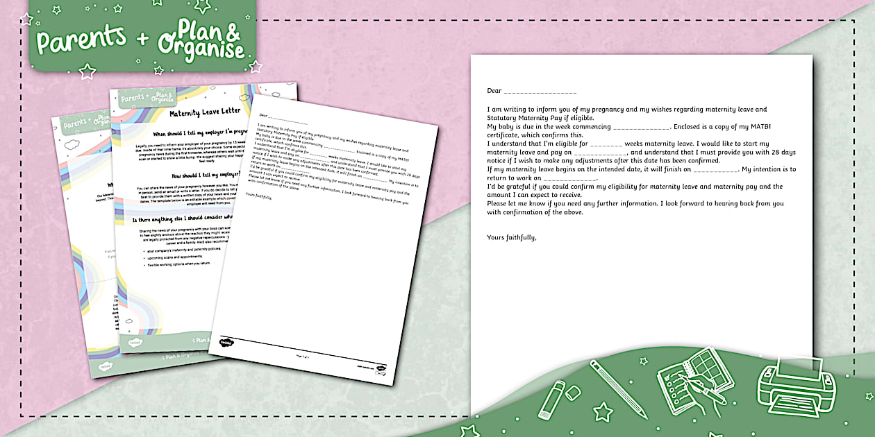 Maternity Leave Letter | Maternity Leave Planner