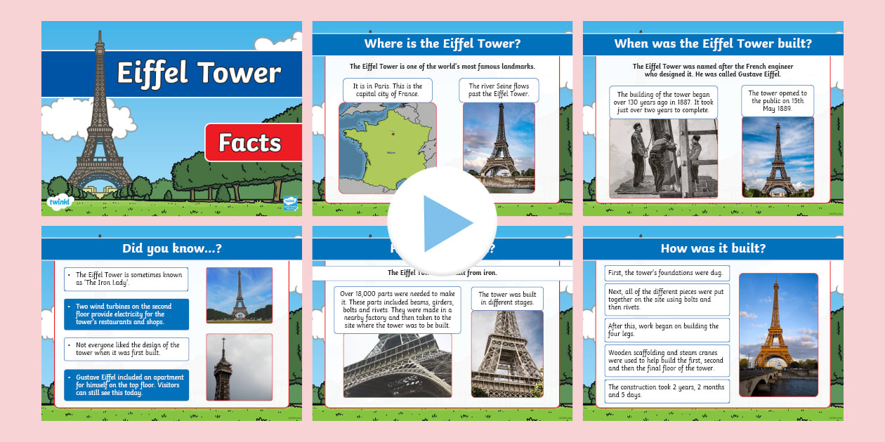 KS1 Eiffel Tower Facts PowerPoint (teacher made) - Twinkl