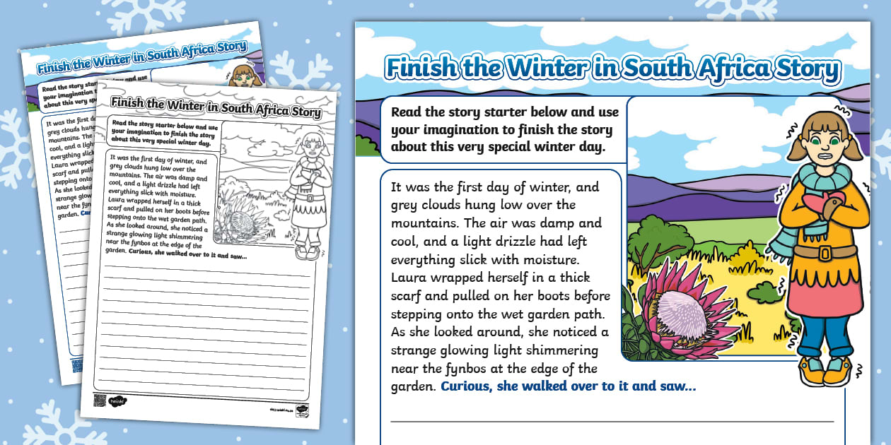 Writing - Worksheet: Winter in South Africa Story