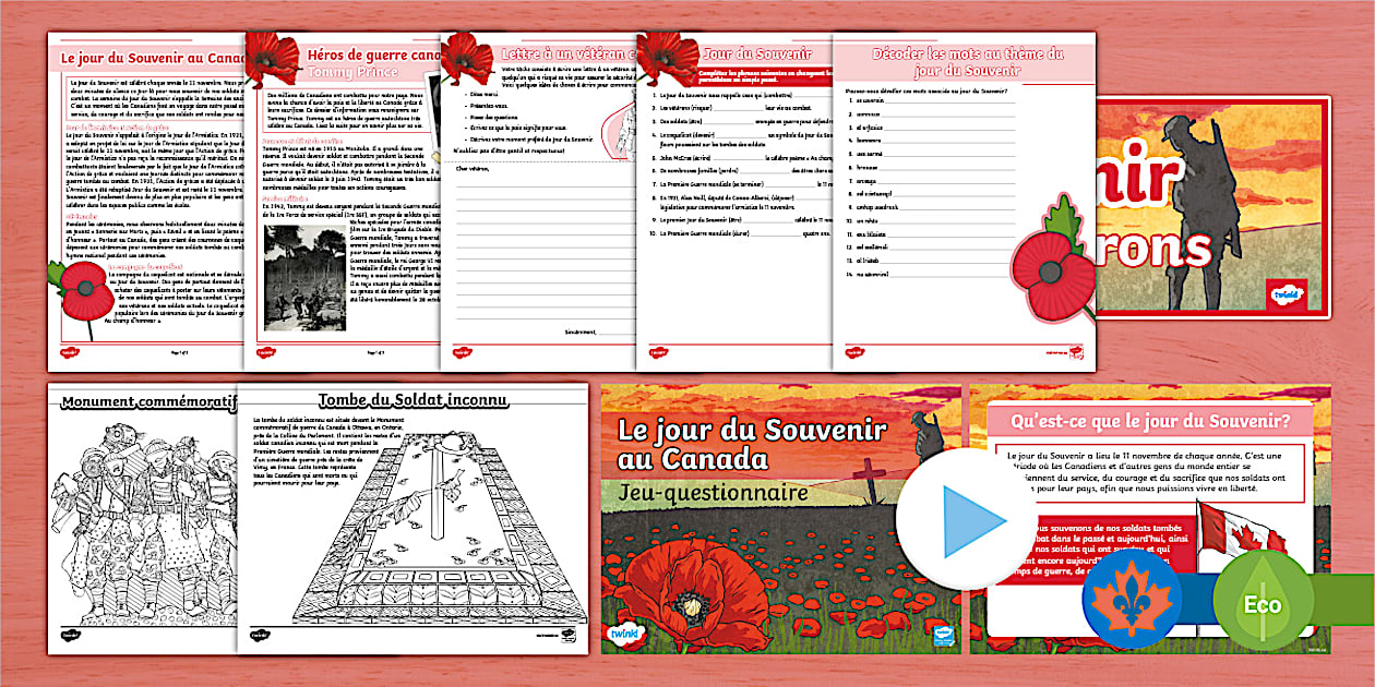 French Remembrance Day Poem Resource | Twinkl (teacher made)