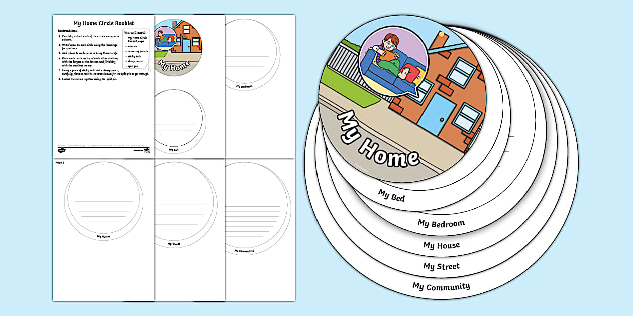 My Home Circle Booklet (teacher made) - Twinkl