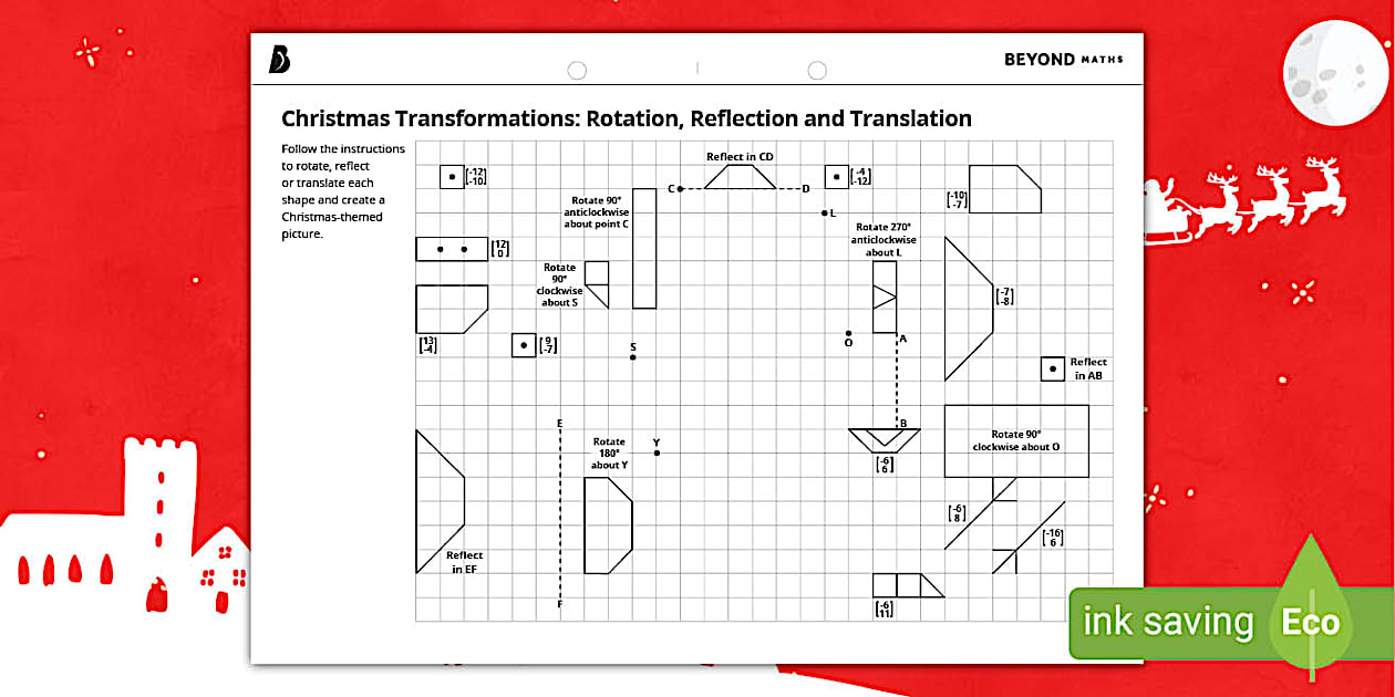 👉 Christmas Transformations: Rotation, Reflection and Translation