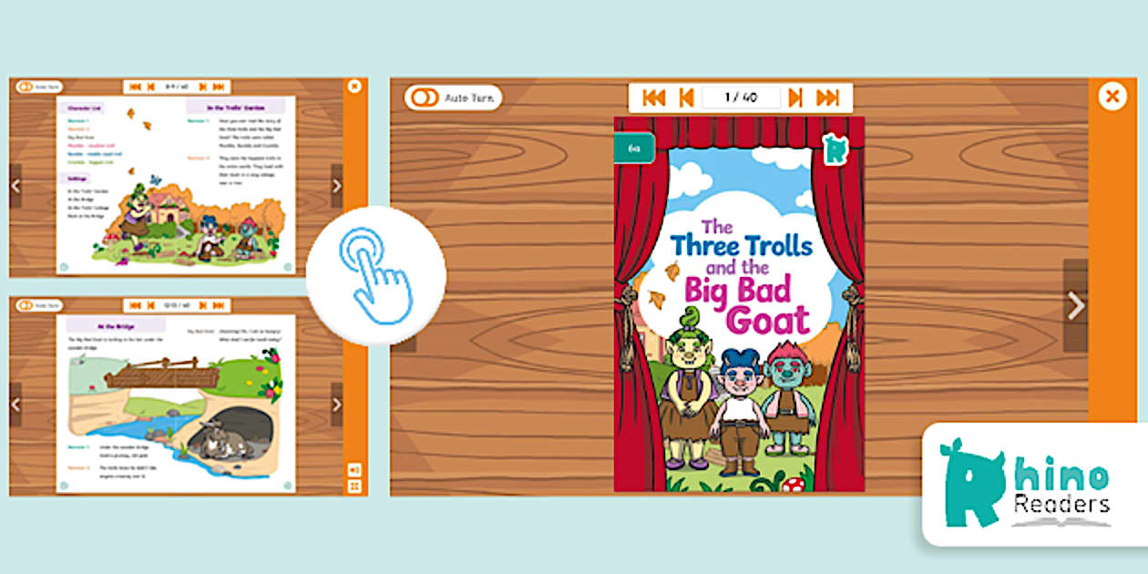 Level 6 ebook: The Three Trolls and the Big Bad Goat